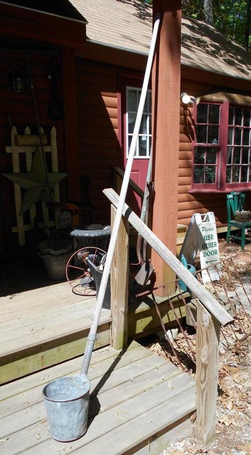Log Cabin Antiques & Gifts: Long handled dipper bucket
