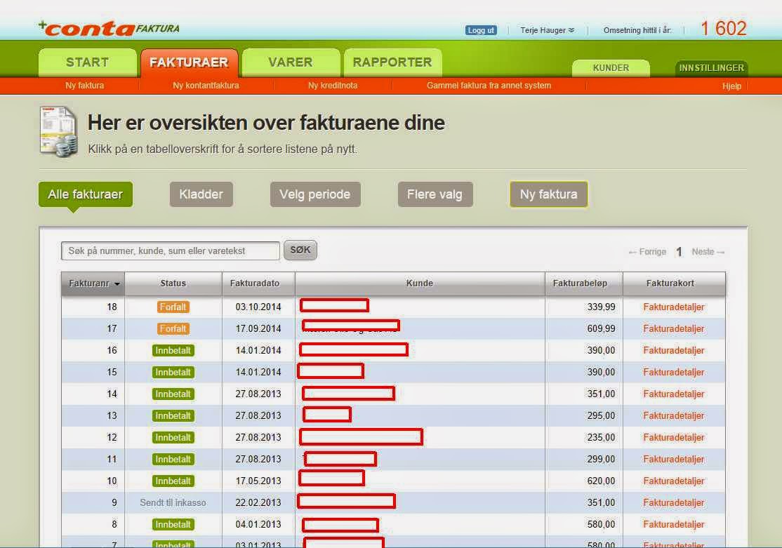 TurboTaxi: Fakturaprogram