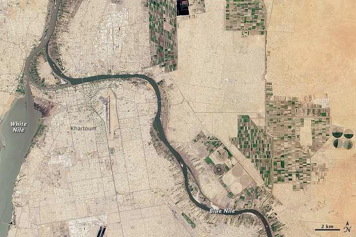 Hedgait هيدقايت ሄድጋይት: An Amazing NASA Image where the Two Niles Meet