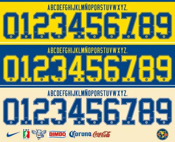 Club América 2009-10 tipografía