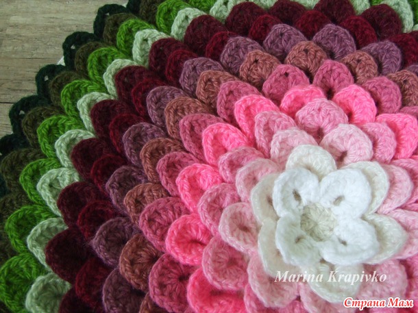 Ergahandmade: Crochet Flower Pillow + Free Pattern Step By Step