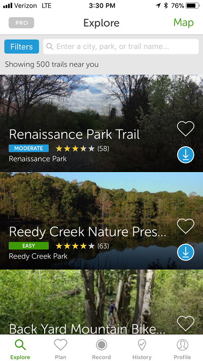 blazeCLT: My New Favorite App: AllTrails