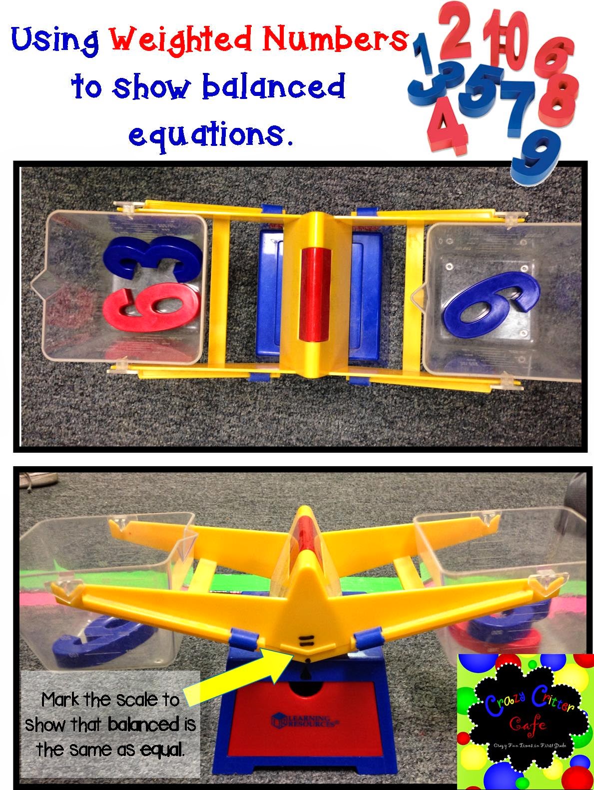 Crazy Critter Cafe : Hands On Learning: Weighted Numbers & I Spy Bottles