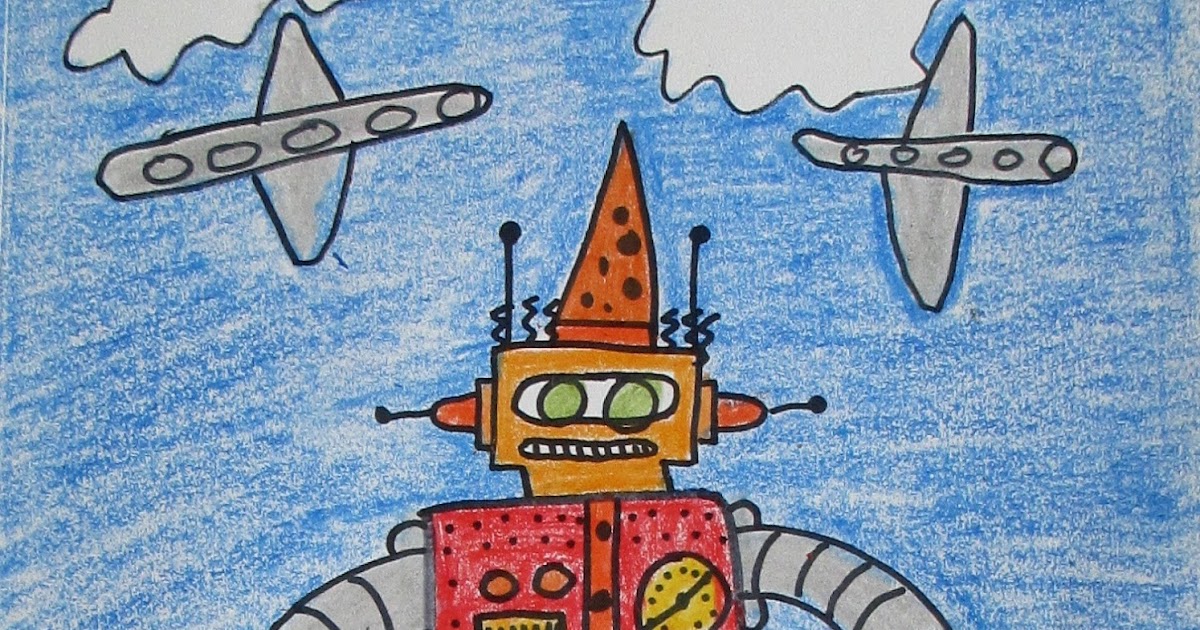 Art Sub Lessons: Art Sub Lesson - Robot Roundup