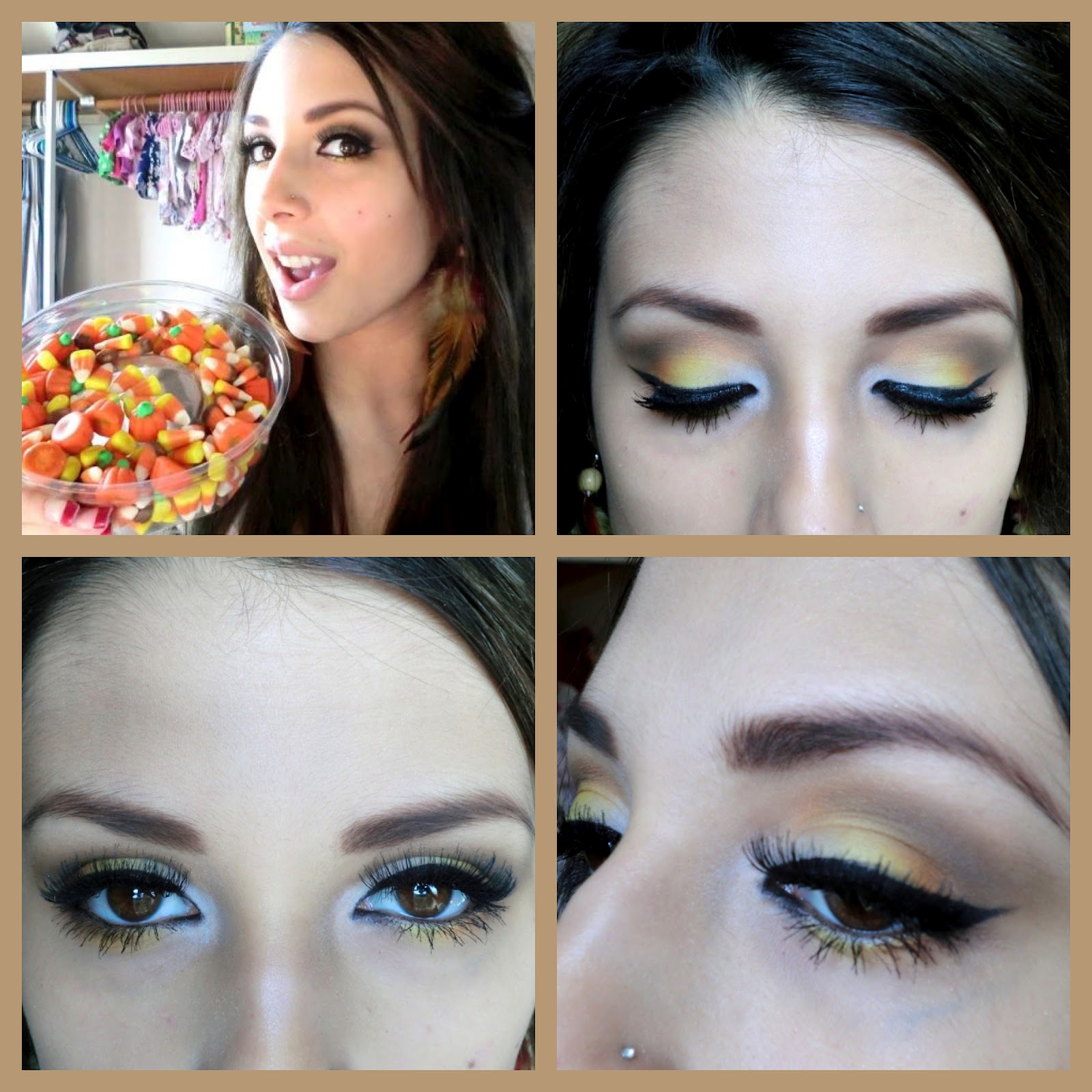 HALLOWEEN: Candy Corn Inspired Makeup Tutorial | PeaceLoveBeauty