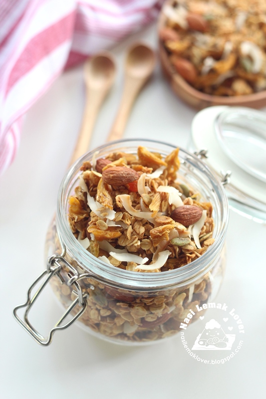 Nasi Lemak Lover: Gula Melaka Granola (Palm Sugar granola) 椰糖格兰诺拉麦片