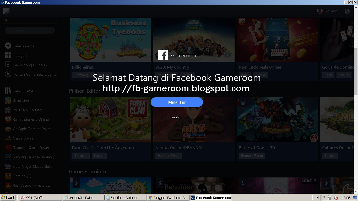 Facebook Gameroom: Main Game di Facebook Gratis dan Bermain Sepuasnya