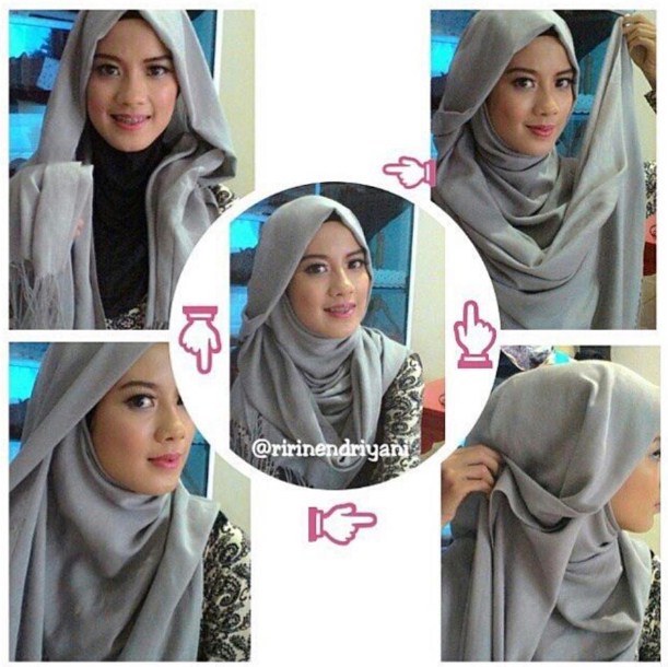 Aneka Tutorial Hijab Pashmina Kaos Modern Terpopuler 2016