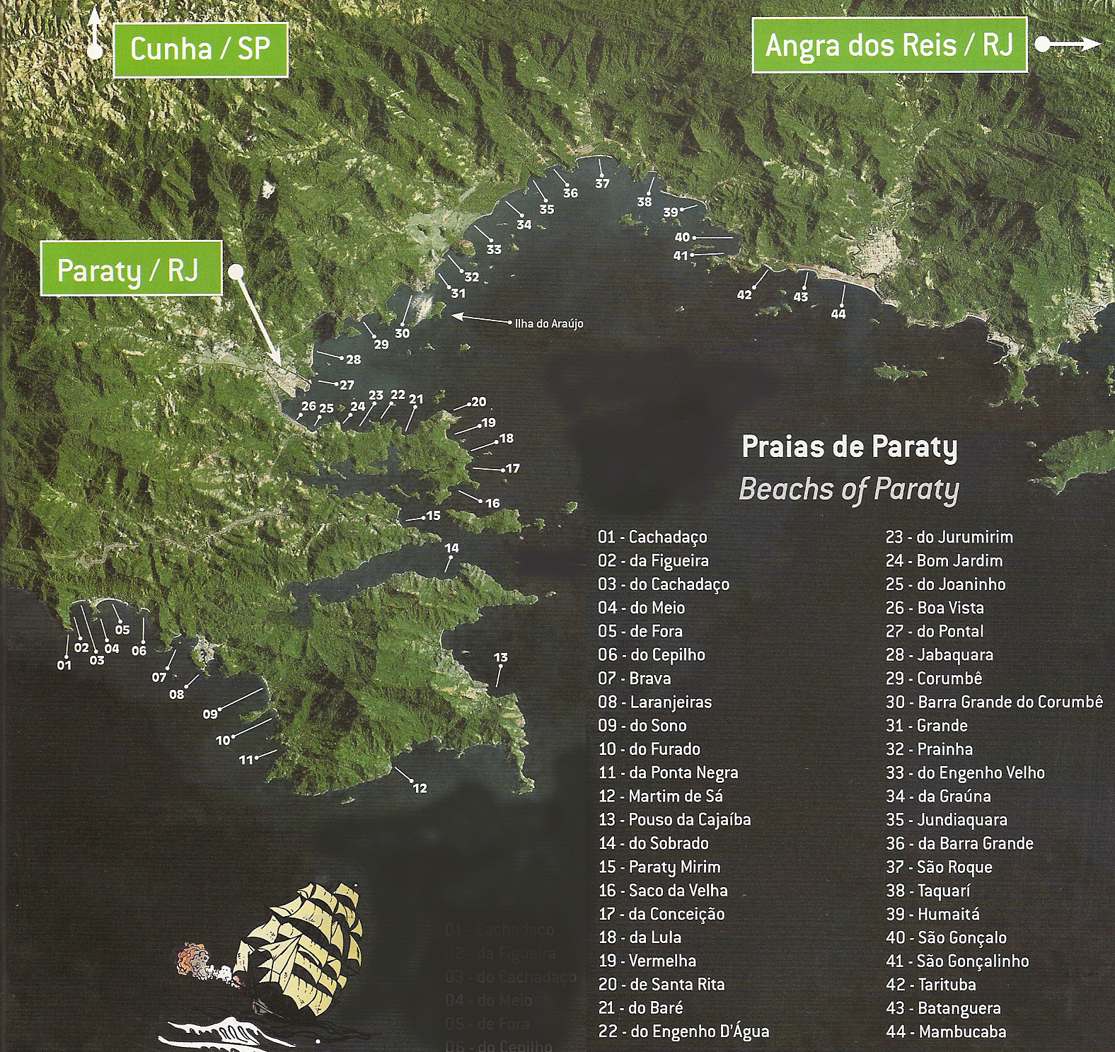 PARATY BAY: Mapa das Praias de Paraty