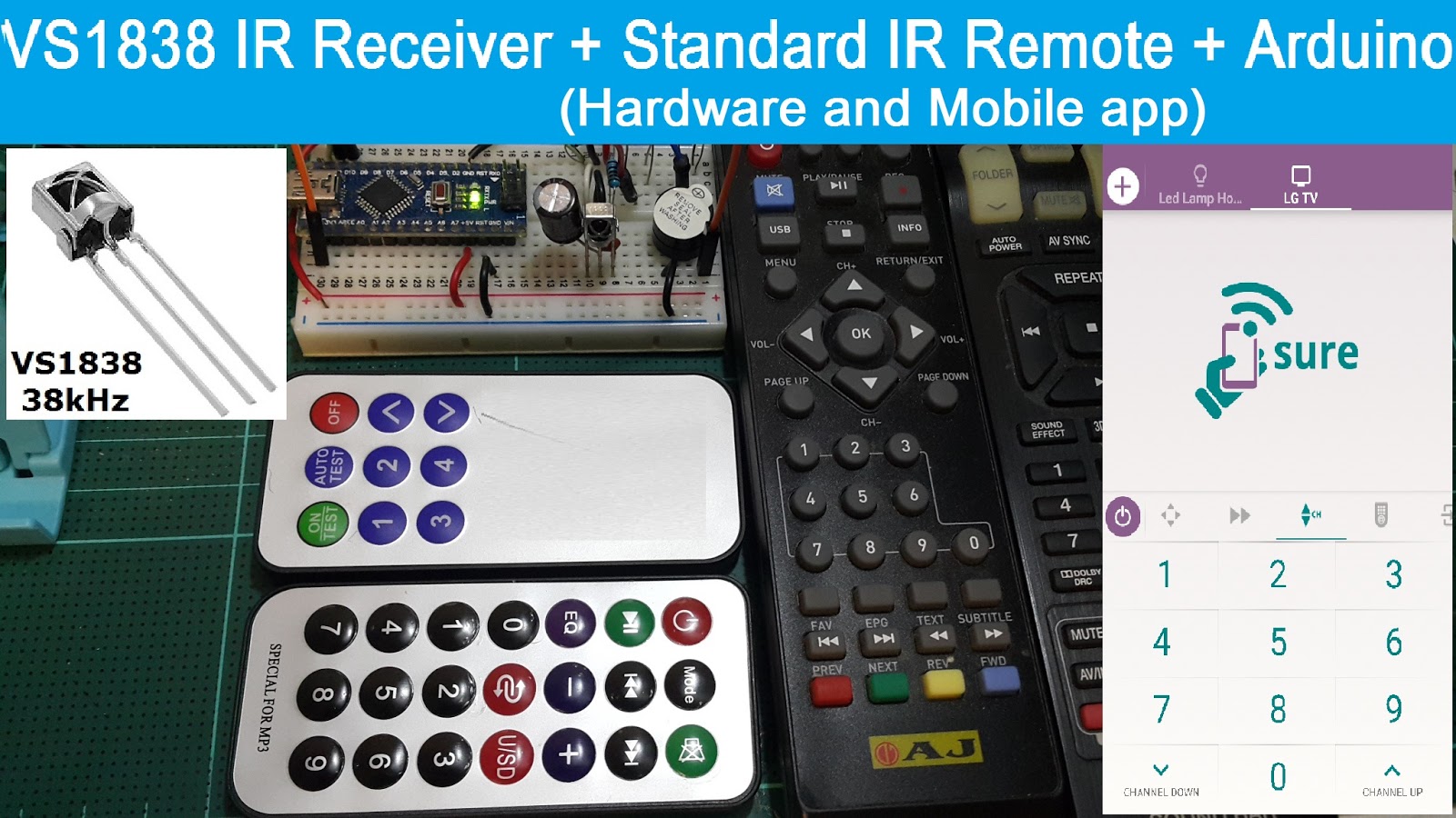 JoeGTEC's path: VS1838 IR receiver + Standard IR remote (Hardware and ...