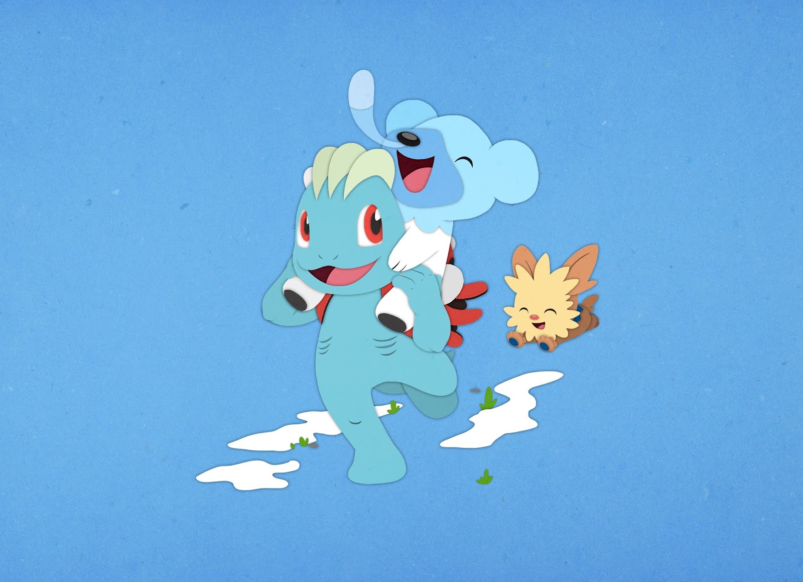 Paper Pokemon - Running To School