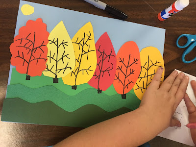 Elements of the Art Room: 3rd Grade Fall Forrests