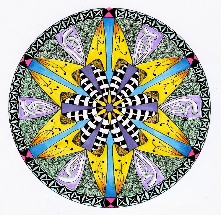 Lacefairy Zentangels: Zendala 8