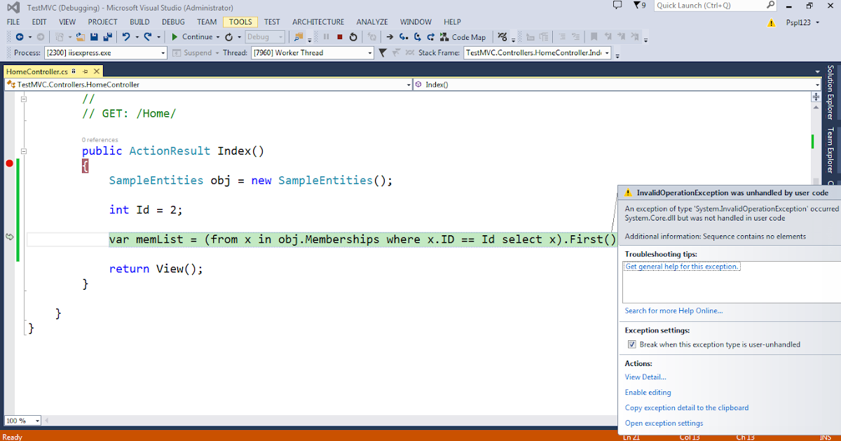 Difference between First() and FirstOrDefault() in C#.