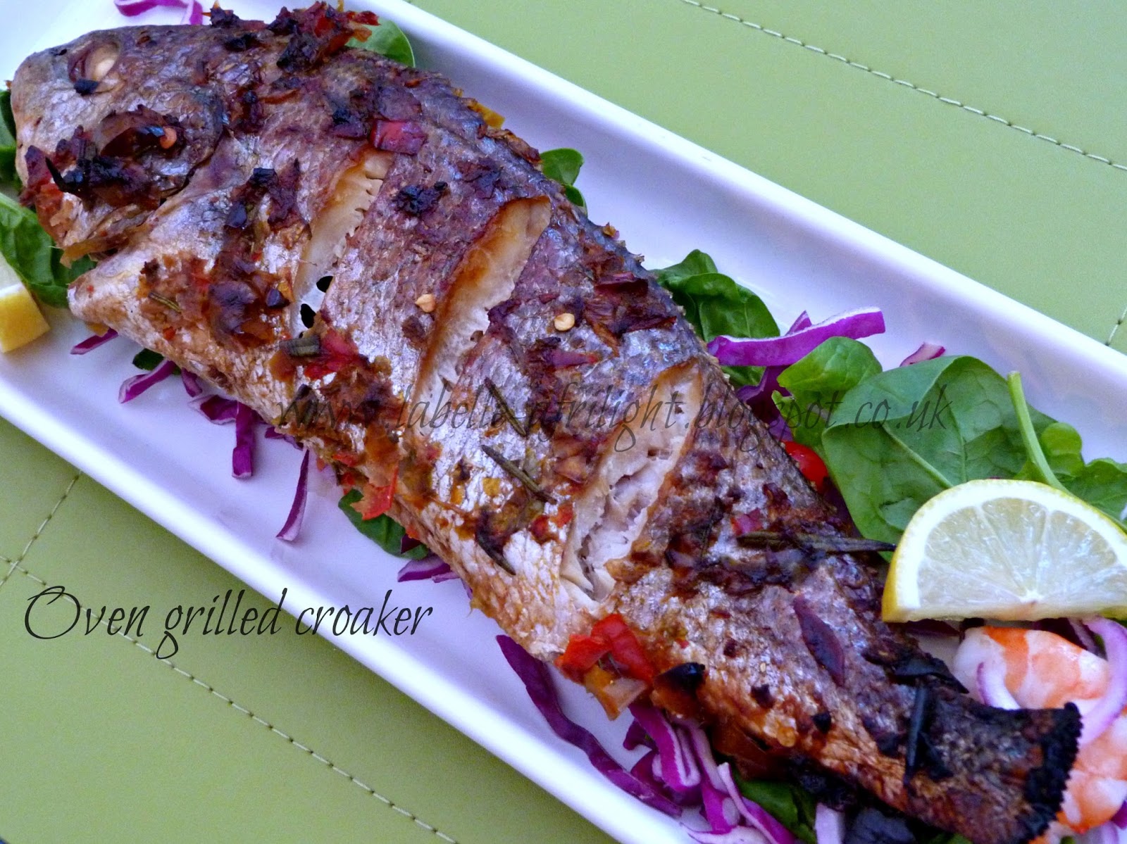 AFRILIGHT ~ BELLE'S KITCHEN: Oven Grilled Croaker