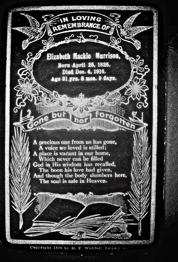 Leeson Ancestry: Murison [Murieson] - Robert and Descendants