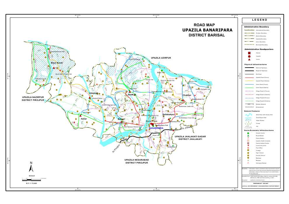 Mouza & Land Use Maps of Banaripara Upazila, Barisal, Bangladesh ...