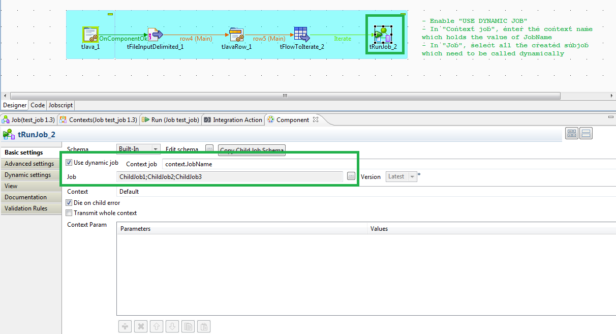 Viki's Blog: Dynamic Subjobs in Talend