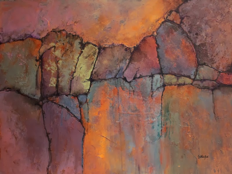 Daily Painters Abstract Gallery: "Ancient Mysteries" geologic abstract ...