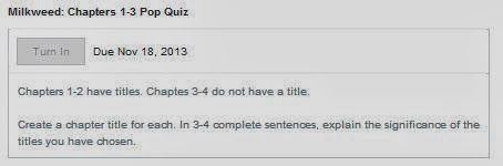 My Life as a Literacy Educator: Milkweed, Chapters 1 - 4