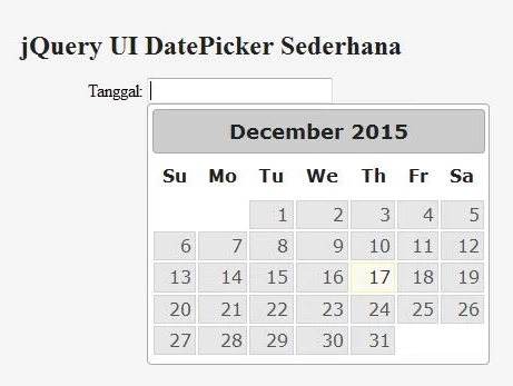 Coding Asemene: Membuat Format Penanggalan DatePicker Dengan jQuery