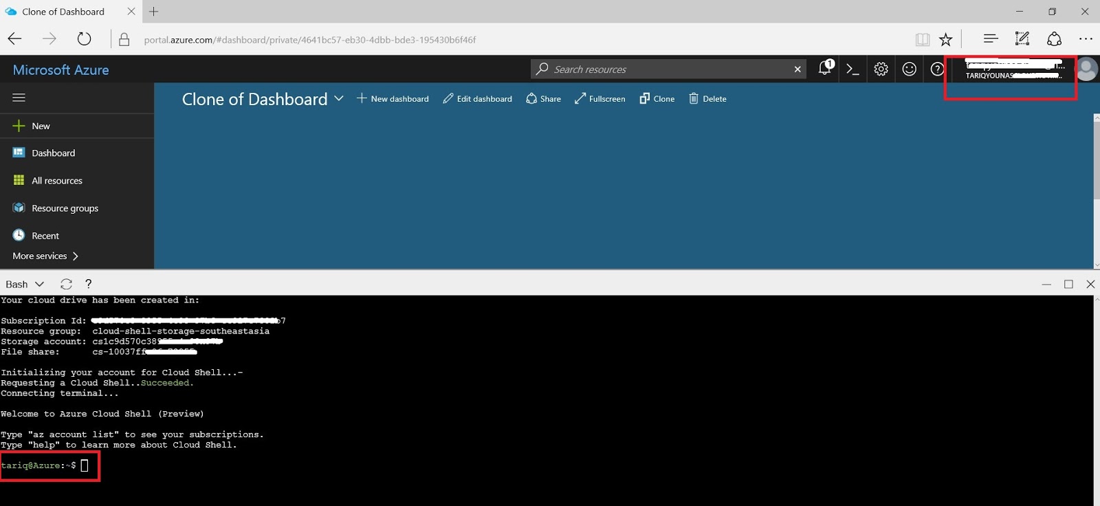 Mind-blowing (Azure Cloud Shell) on Azure Portal