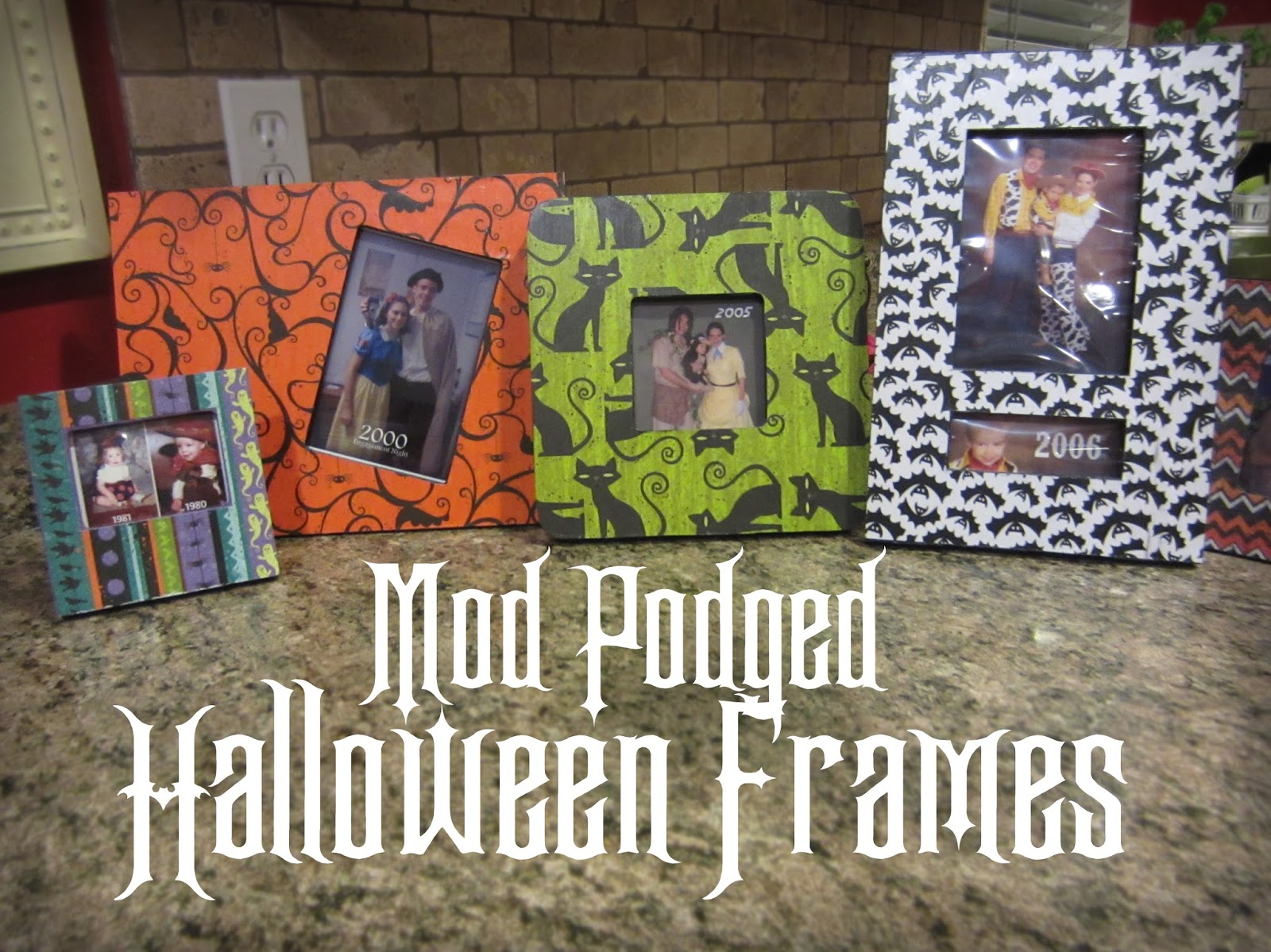 Craft Phesine: Mod Podged Halloween Frames
