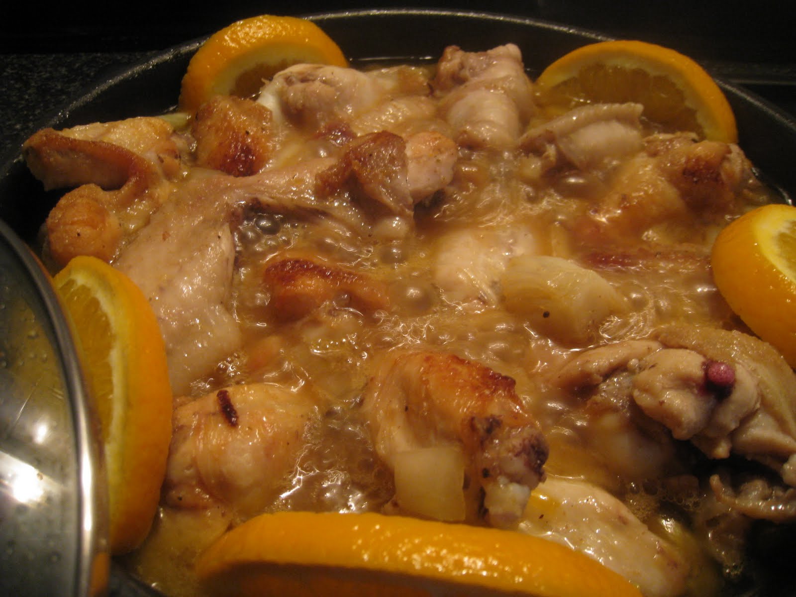 Y a la luna se le ve ve el ombligo...: Alas de pollo con naranja y miel