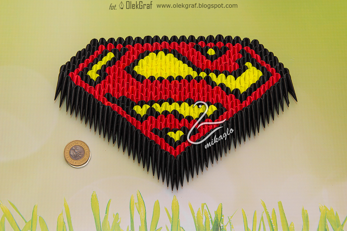 Origami 3d - mikaglo: 357. Superman / 3d origami Superman