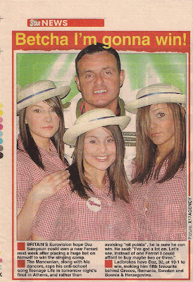 eurovisionUKmediacover: Daz Sampson (United Kingdom 2006) - Daily Star 2006