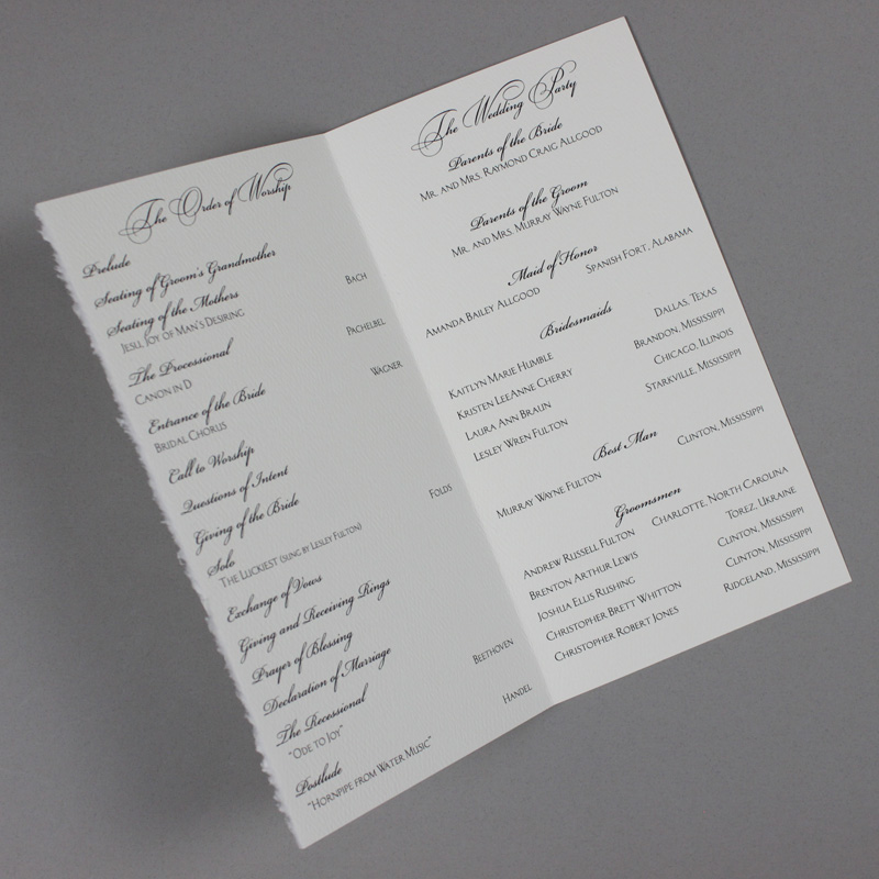 Wedding Programs | Fresh Ink : Style Sentiment & Stationery in the South