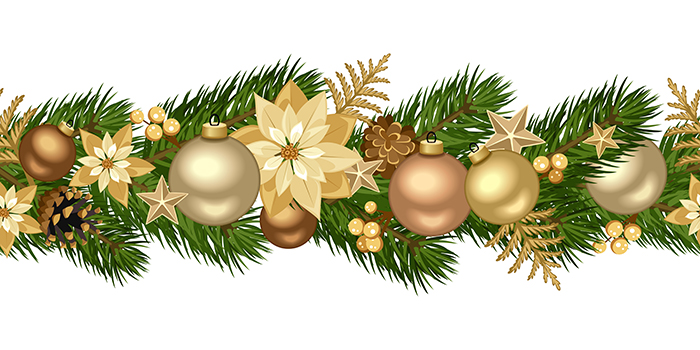 Блог Колибри: Christmas horizontal garlands vector
