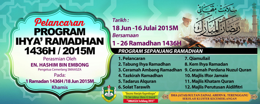 Pelancaran Program Ihya' Ramadhan ~ SMA(A) Sultan Zainal Abidin