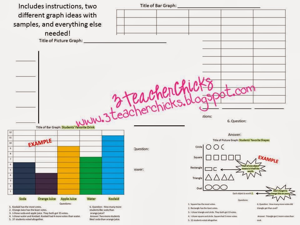3 Teacher Chicks: Graphing Activities & Ideas...Plus a FREEBIE!!