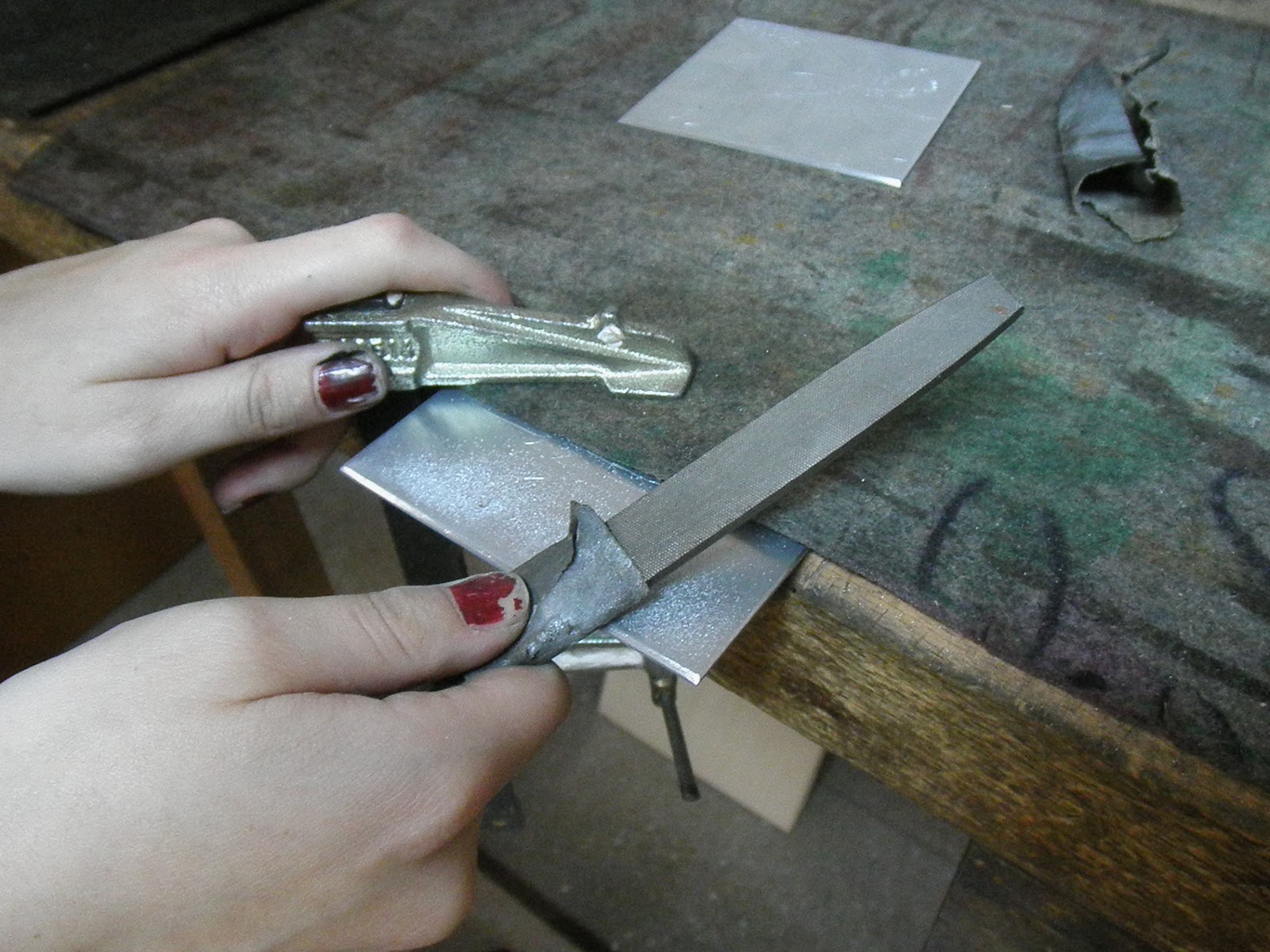 La clave es la inspiración: Grabado punta seca