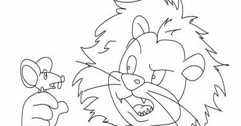 20++ Coloring Pages Stories Tales The Lion And The Mouse