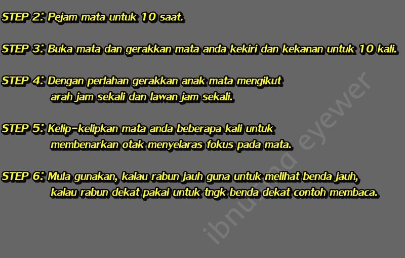 Penawar Mata Rabun: MERAWAT MATA RABUN