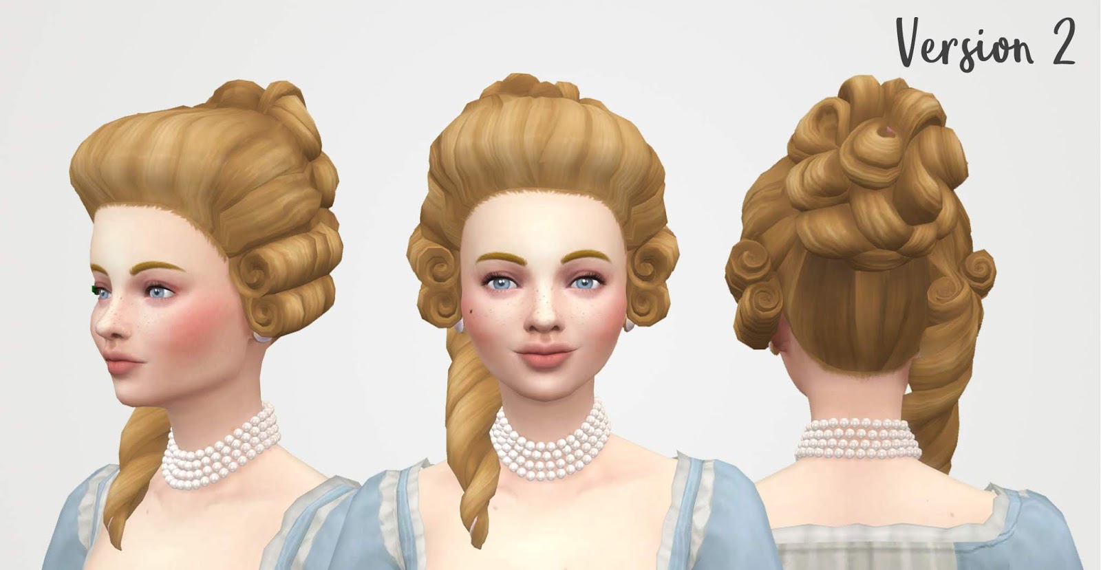 TS4: Georgiana Rococo Updo | History Lover's Sims Blog