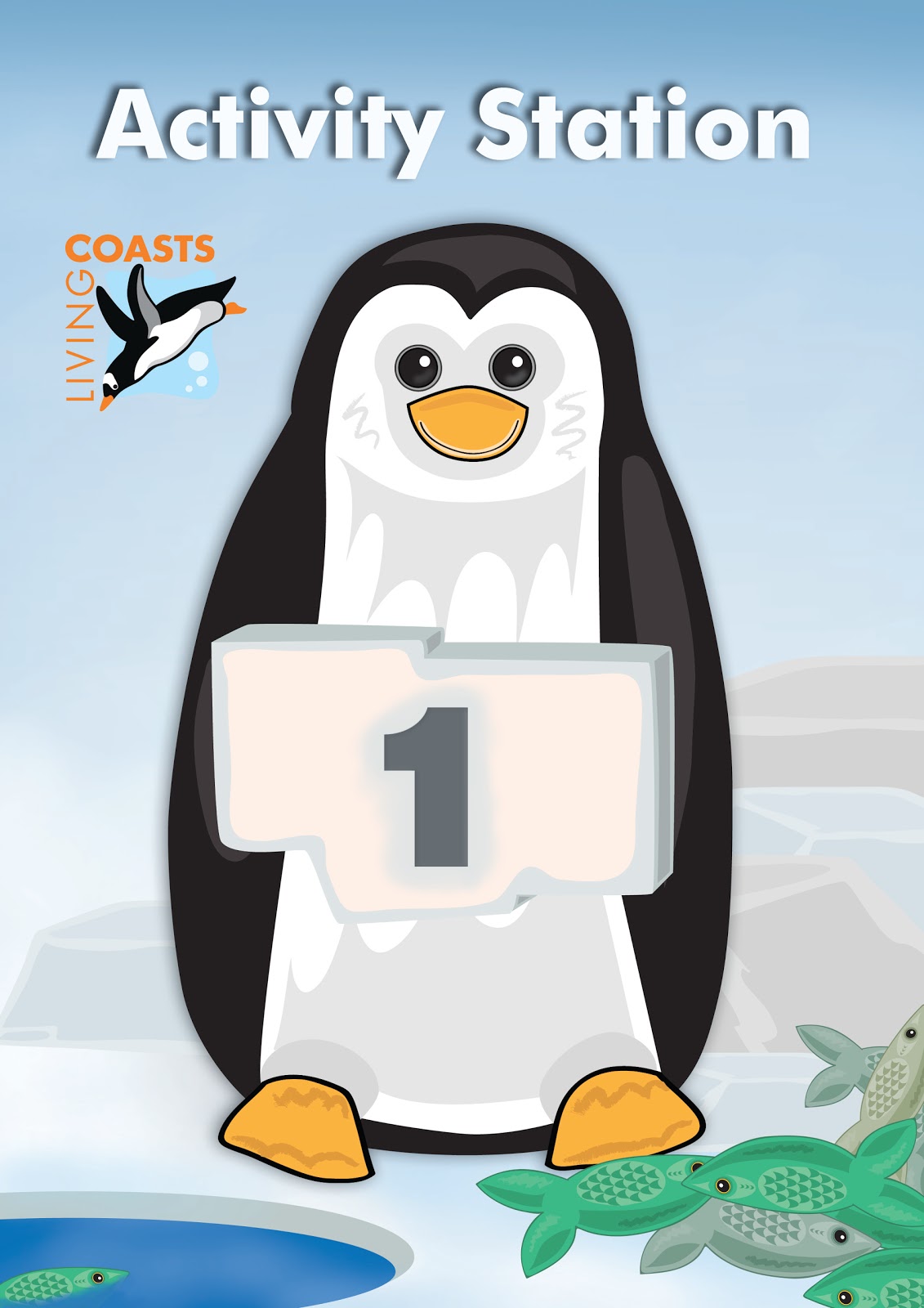 Cloud in a quilt.: Penguin Activity Station/ Penny Press Sign