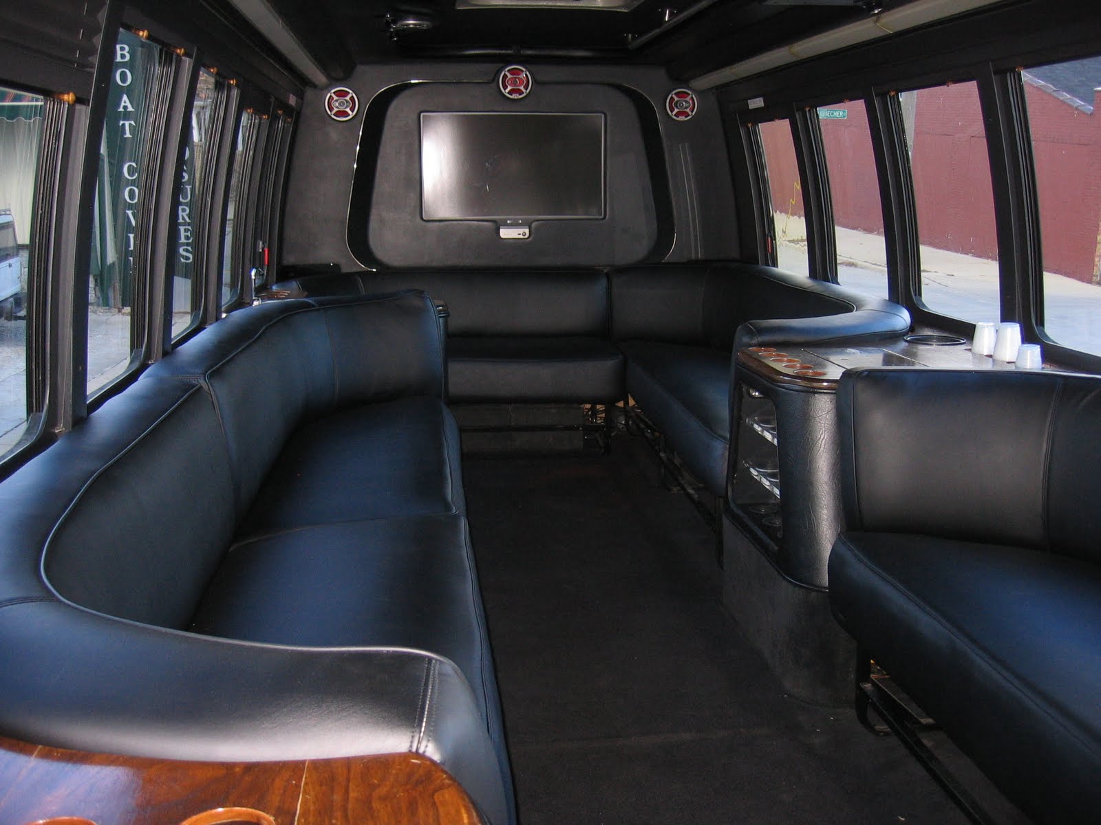 Homestyle Custom Upholstery and Awning: Limo Bus Interior