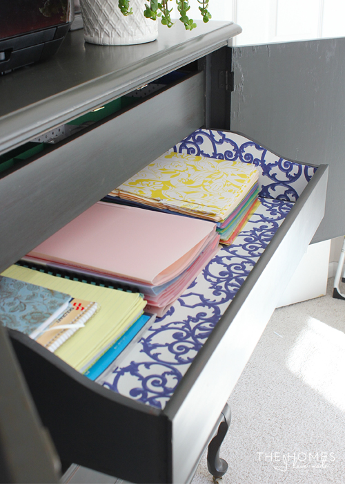 IHeart Organizing: UHeart Organizing: Office in an Armoire (With DIY ...