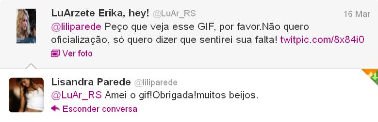 LuAr RS: Lisandra Parede vai sair de Rebelde