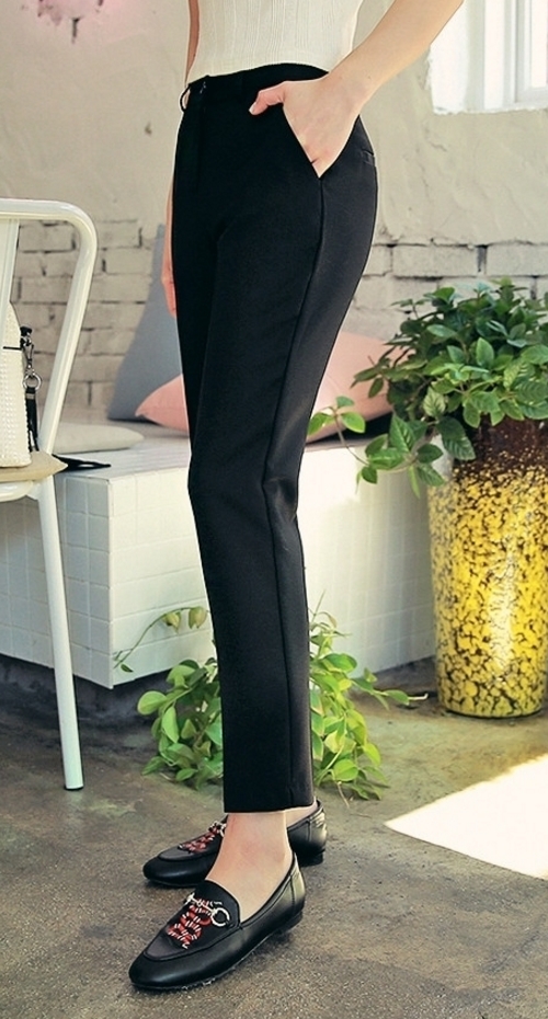[Hotping] High Rise Side Pocket Slacks | KSTYLICK - Latest Korean ...