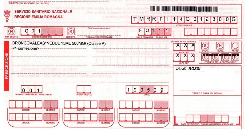 Geriatramico: LA RICETTA MEDICA, TIPOLOGIA, VALIDITA E USI