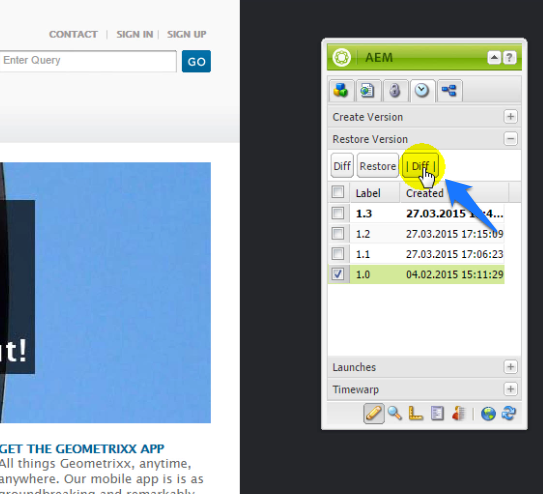 Experiencing Adobe Experience Manager Aem Cq Aem 6 Sp2 Classic Ui Side By Side Version
