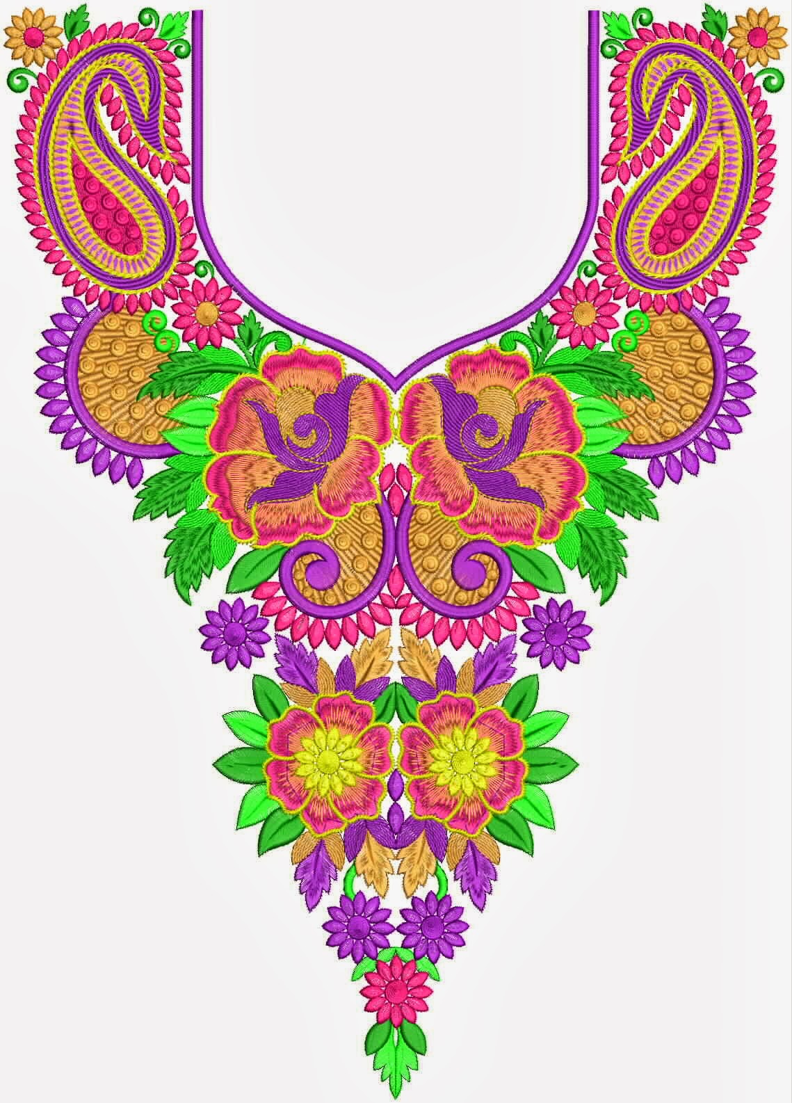 Embdesigntube: Heavy Embroidered Neck Collection 2014