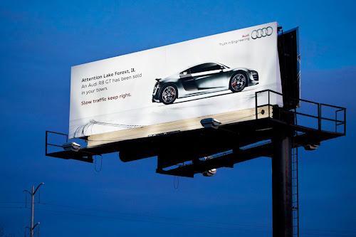 Epic billboard announces Audi R8 GT's arrival to Lake Forest, IL ...