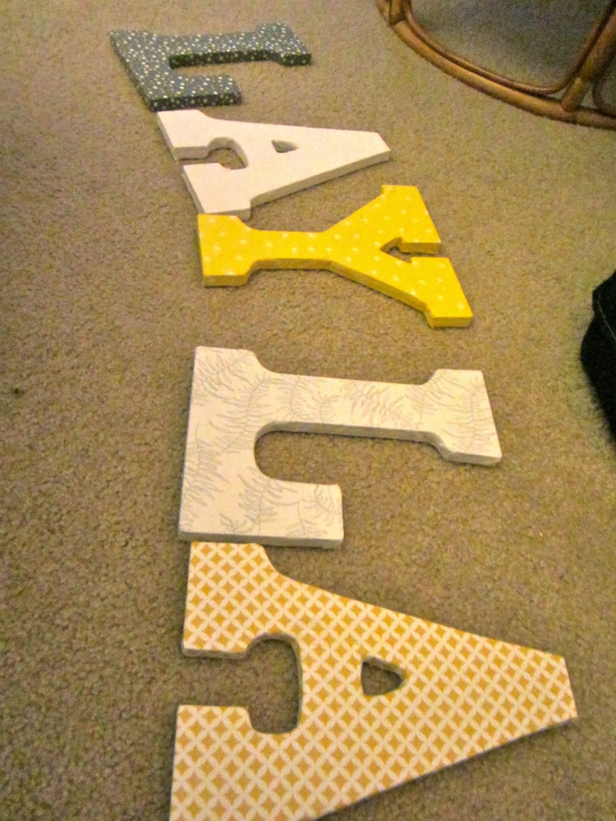 Crafternoon Delight: DIY: Baby Name Letters