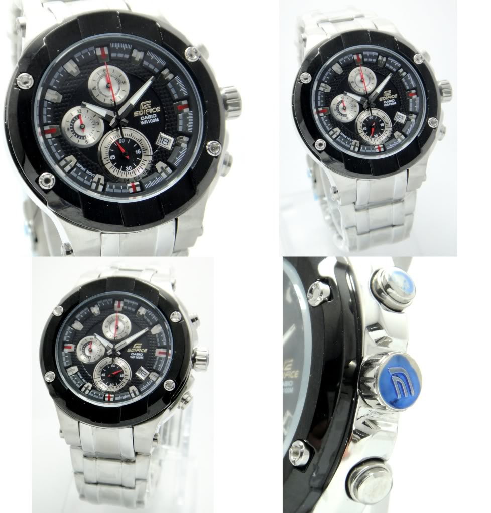 WatchAlide: CASIO EDIFICE F1 CHRONOGRAPH EFX-500 BLACK