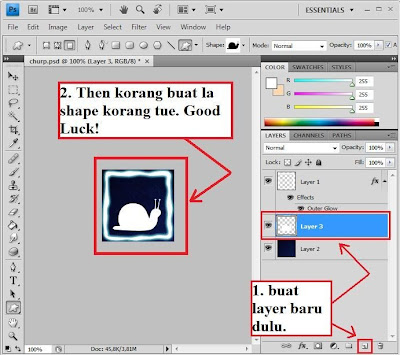 Fizgraphic: Tutorial Photoshop - Cara Buat Shape/Bentuk Comel